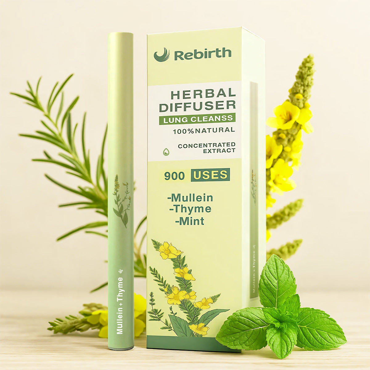 New Upgraded 900 Uses Rebirth Herbal Diffuser with Mullein, Thyme and ...